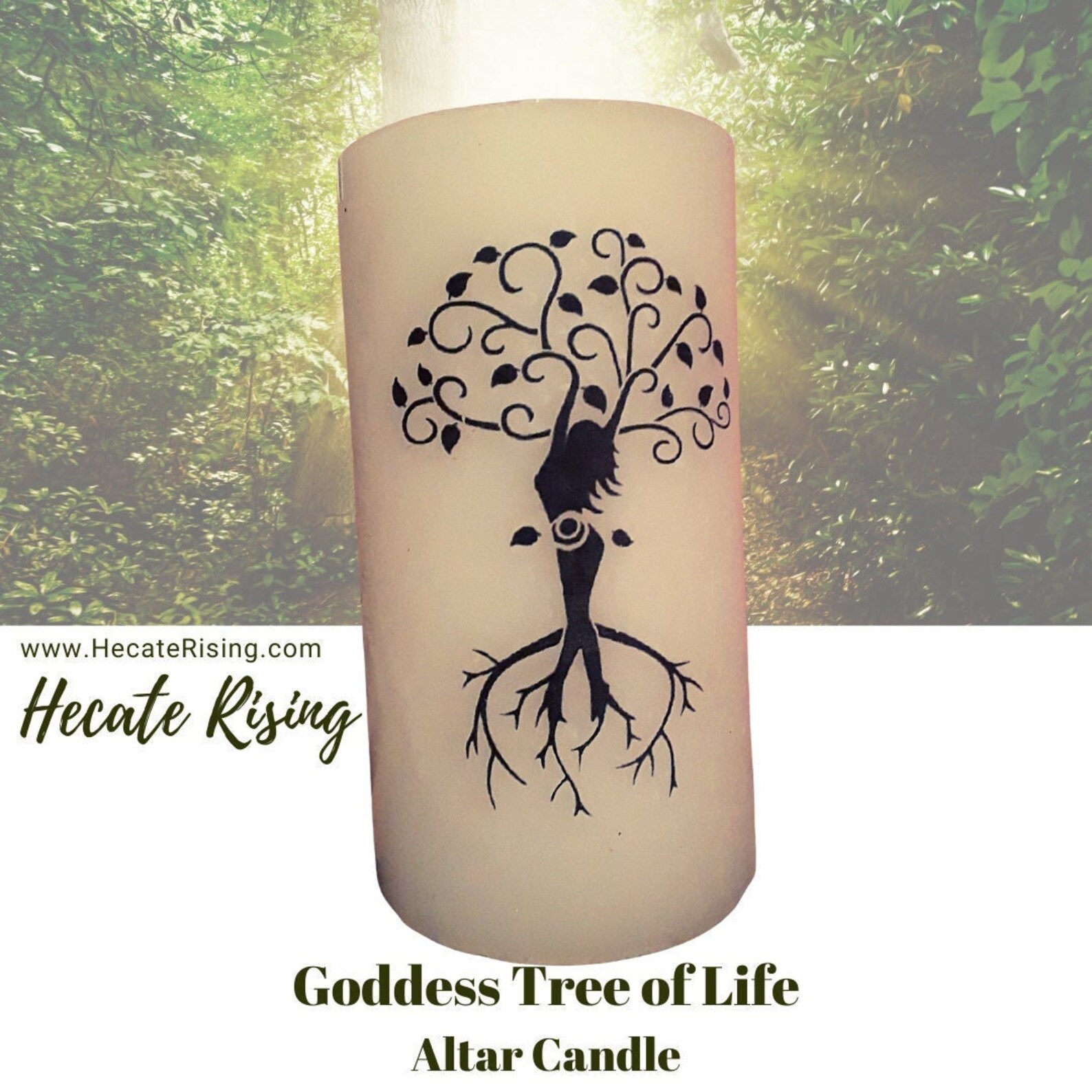Goddess Tree of Life Altar Candle - Etsy