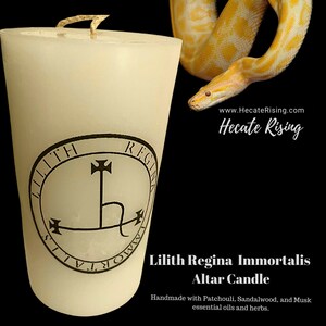 Lilith Sigil Altar Candles - Lith Sigil Candles - Lilith Regina ...