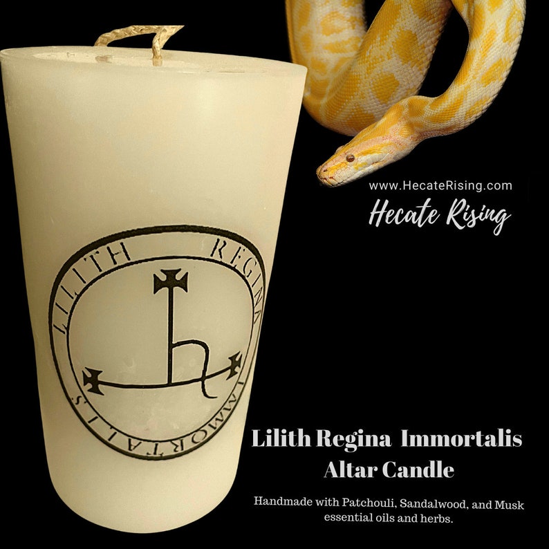 Lilith Sigil Altar Candles Lith Sigil Candles Lilith - Etsy