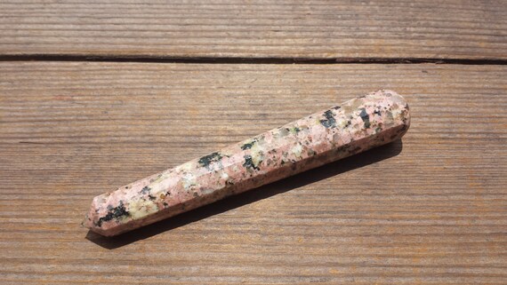 GRANITE Faceted Gemstone Wand Stone Crystal Wand 2 - Etsy