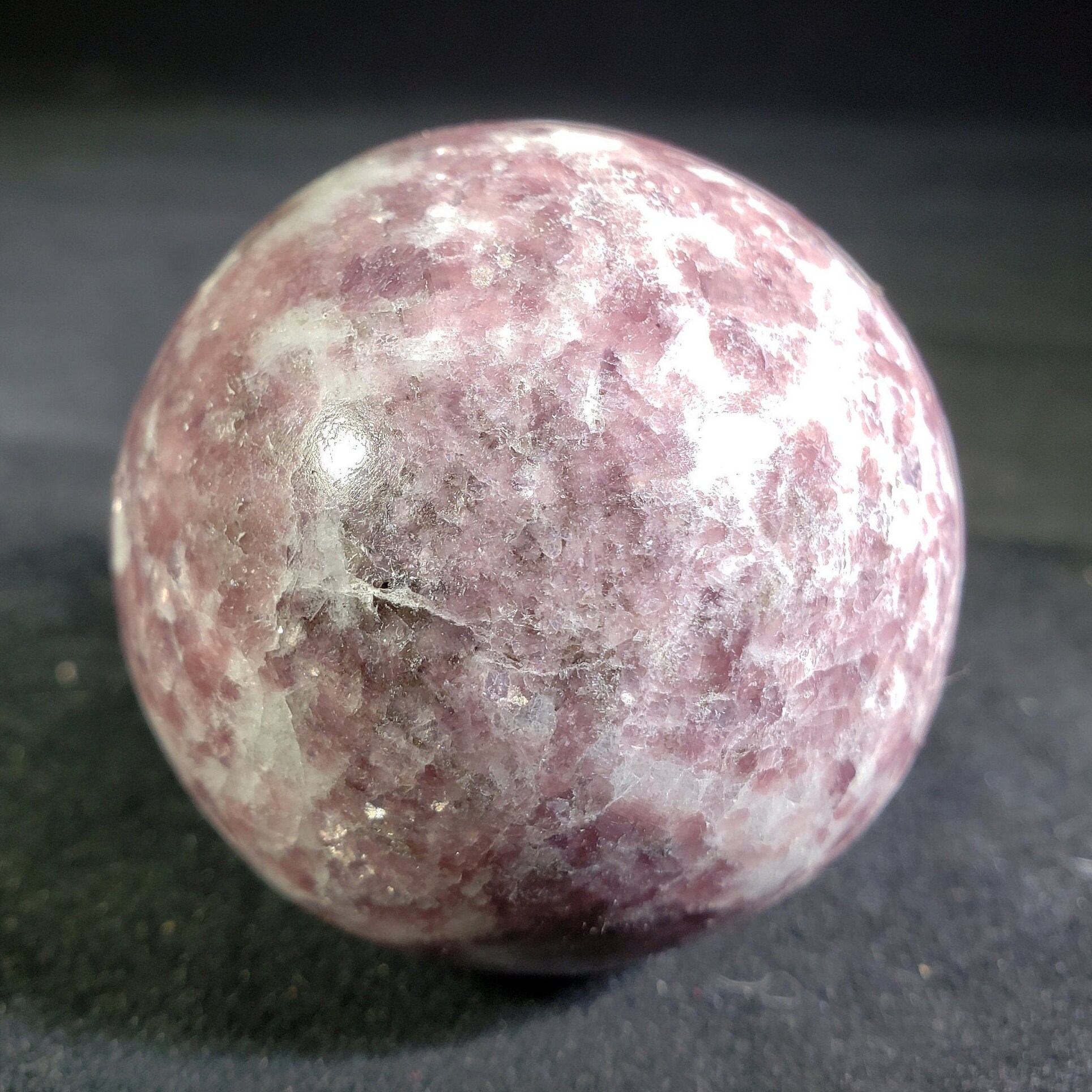 LARGE LEPIDOLITE SPHERE Natural Stone Hand Carved Gemstone | Etsy