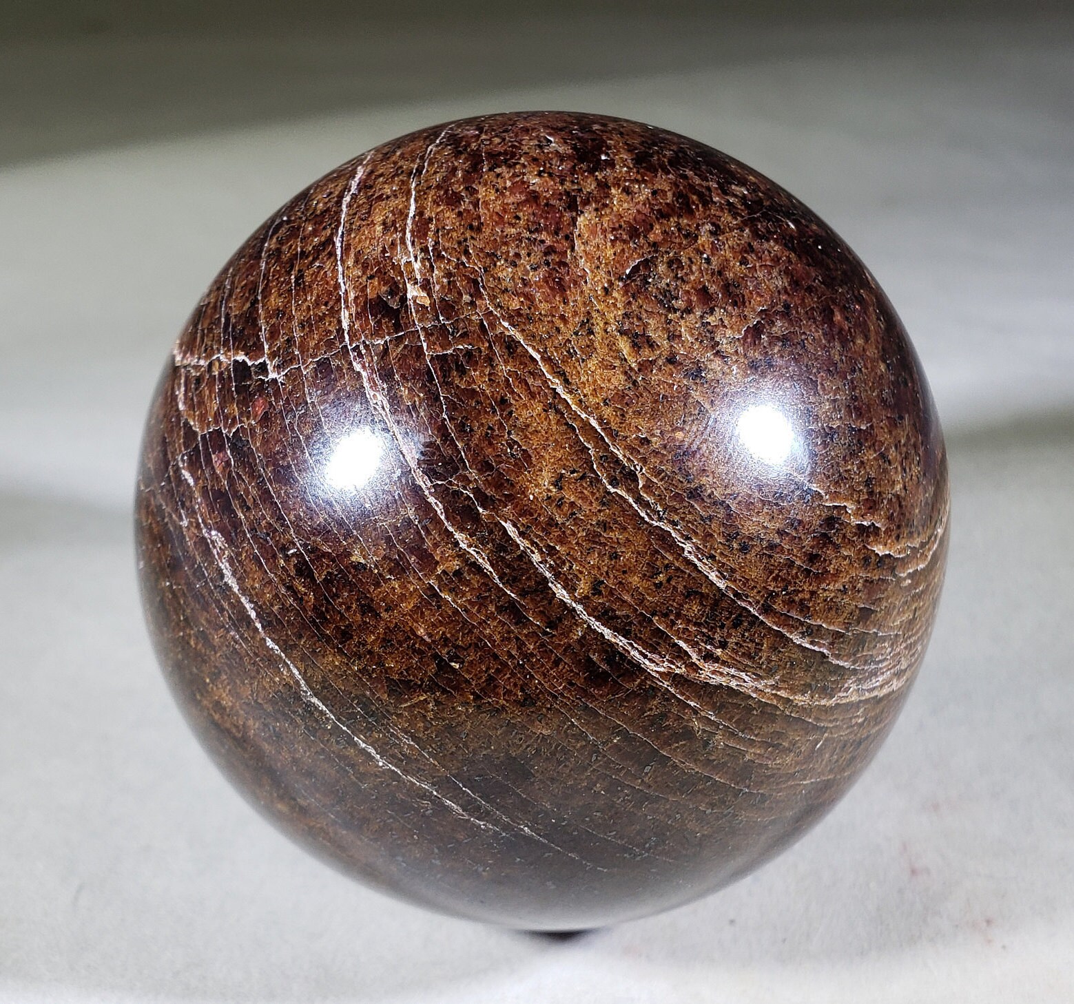 LARGE GARNET Sphere Natural Stone Hand Carved Gemstone Sphere | Etsy