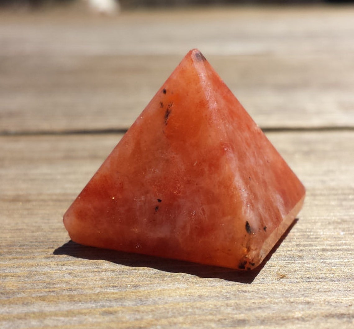SUNSTONE Natural Small Gemstone Crystal Pyramid 20-22 - Etsy