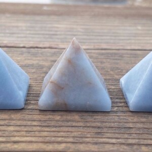 ANGELITE Natural Small Gemstone Crystal Pyramid 20-22 - Etsy