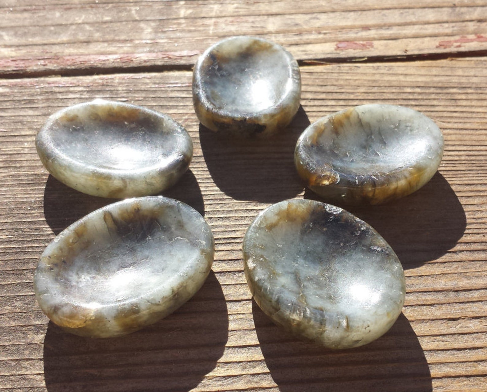 LABRADORITE Worry Stone Natural Stone Hand Carved Gemstone - Etsy