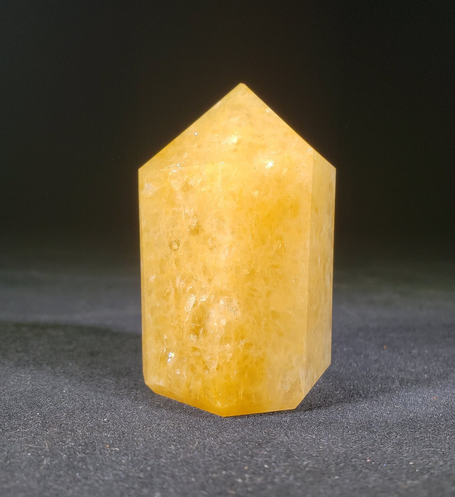 NATURAL GOLDEN QUARTZ Stone Carved Faceted Point Gemstone | Etsy