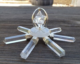 Chakra 7 Point Energy Generator With Crystal Quartz Pyramid Ideal for ...