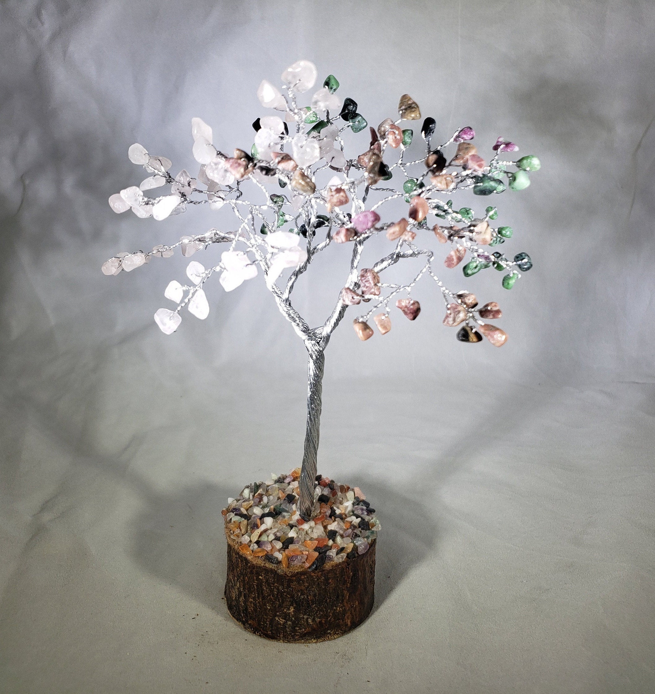 Natural LOVE Gemstone Chip Tree With 150 Stones Crystal Tree Of Life