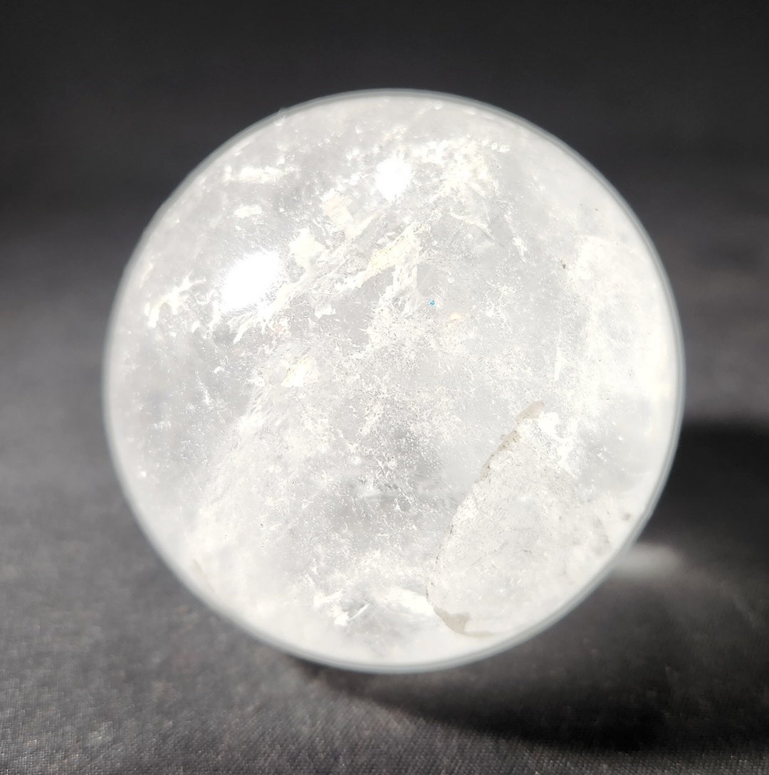 LARGE CLEAR QUARTZ Sphere Natural Stone Hand Carved Gemstone Sphere ...