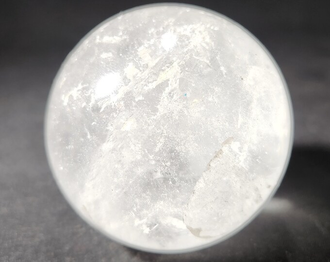 LARGE CLEAR QUARTZ Sphere Natural Stone Hand Carved Gemstone Sphere ...