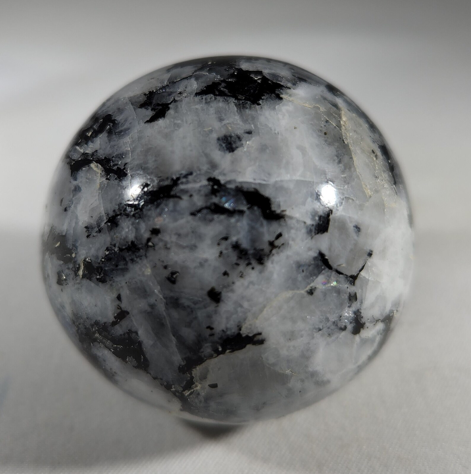 LARGE!!! RAINBOW MOONSTONE Sphere Natural Stone Hand Carved Gemstone ...