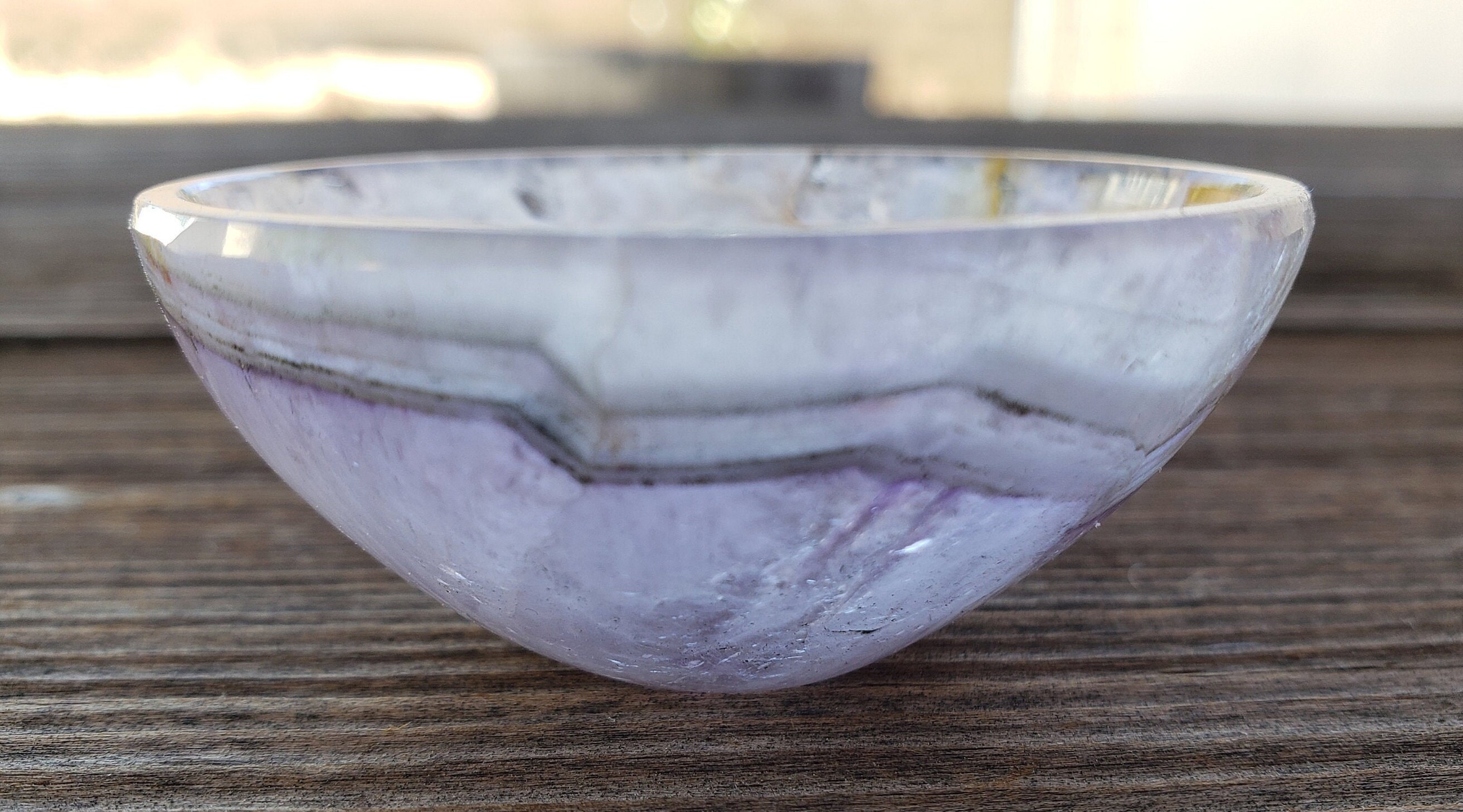 AMETHYST BOWL Natural Stone Hand Carved Gemstone Bowl 73 | Etsy