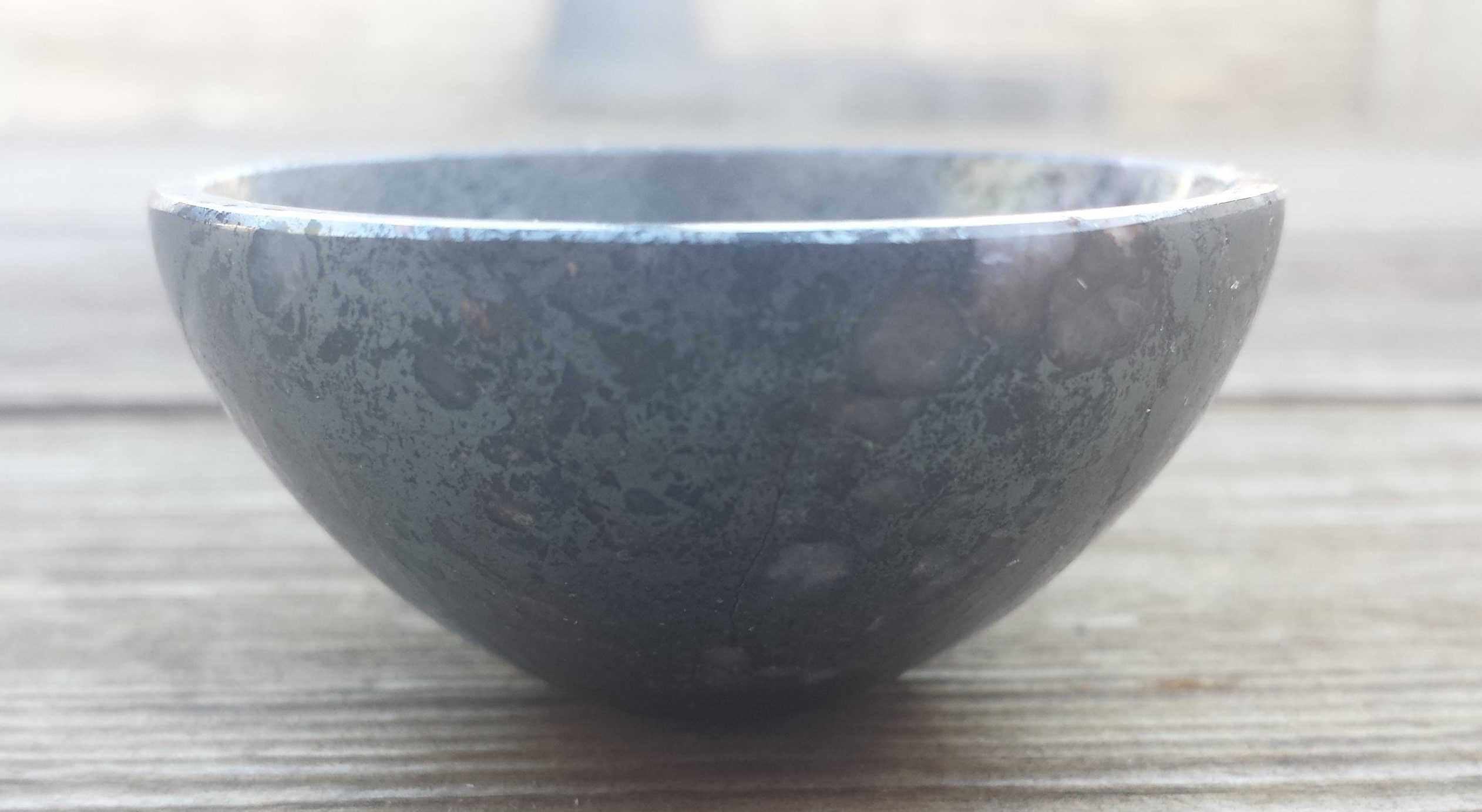 HEMATITE BOWL Natural Stone Hand Carved Gemstone 53 | Etsy