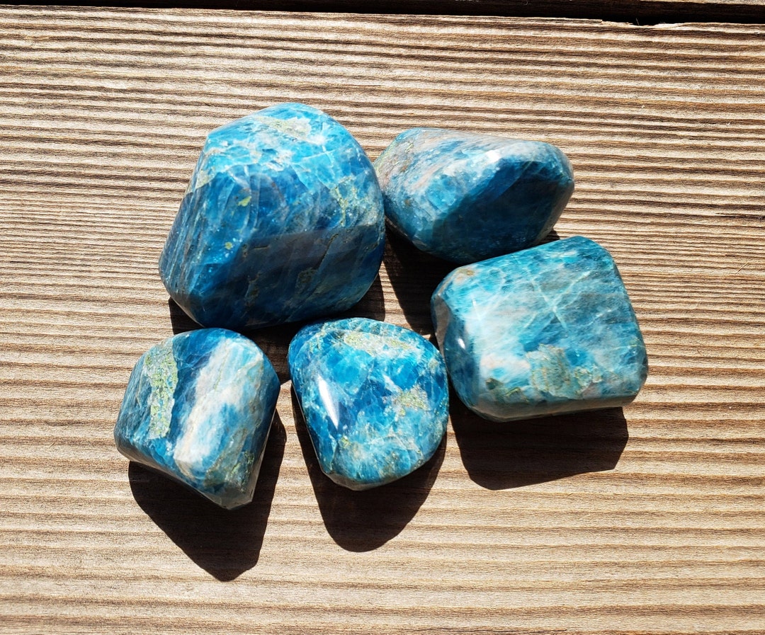APATITE TUMBLED Stone One (1) Medium/large Natural Tumble Stone - Etsy