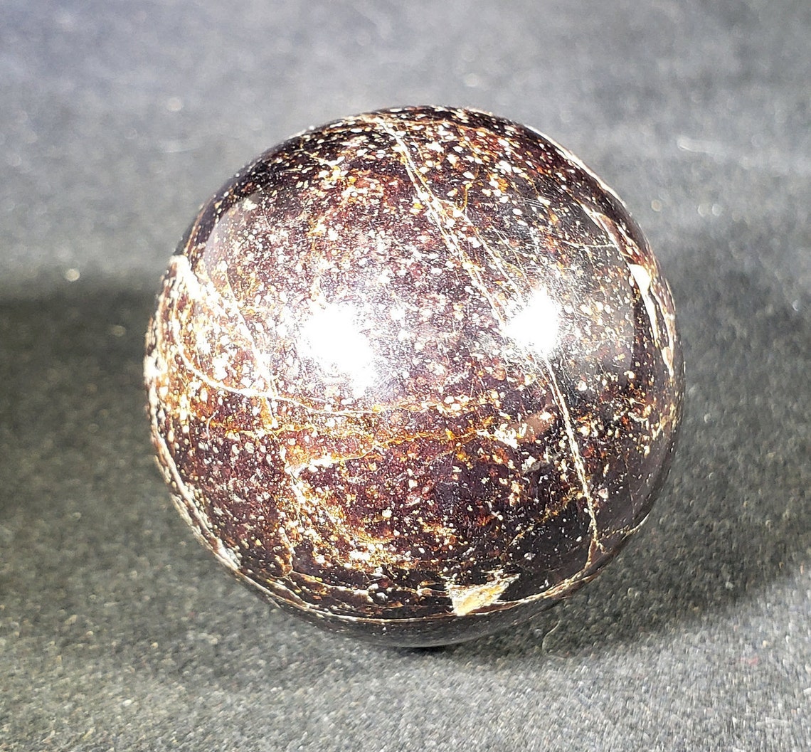 LARGE GARNET Sphere Natural Stone Hand Carved Gemstone Sphere 37mm [36 ...