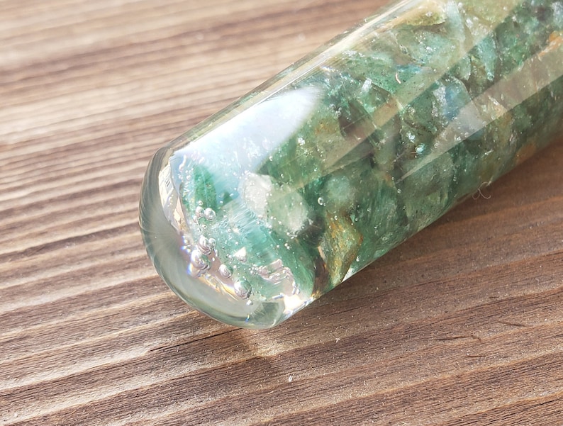 ORGONE JADE Smooth Gemstone Massage Wand Stone Crystal Wand - Etsy
