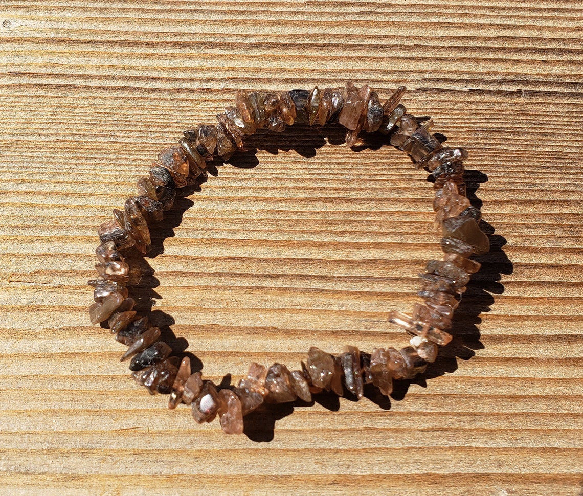 ANDELUSITE Natural Stone Gemstone Stretchy Chip Bracelet - Etsy