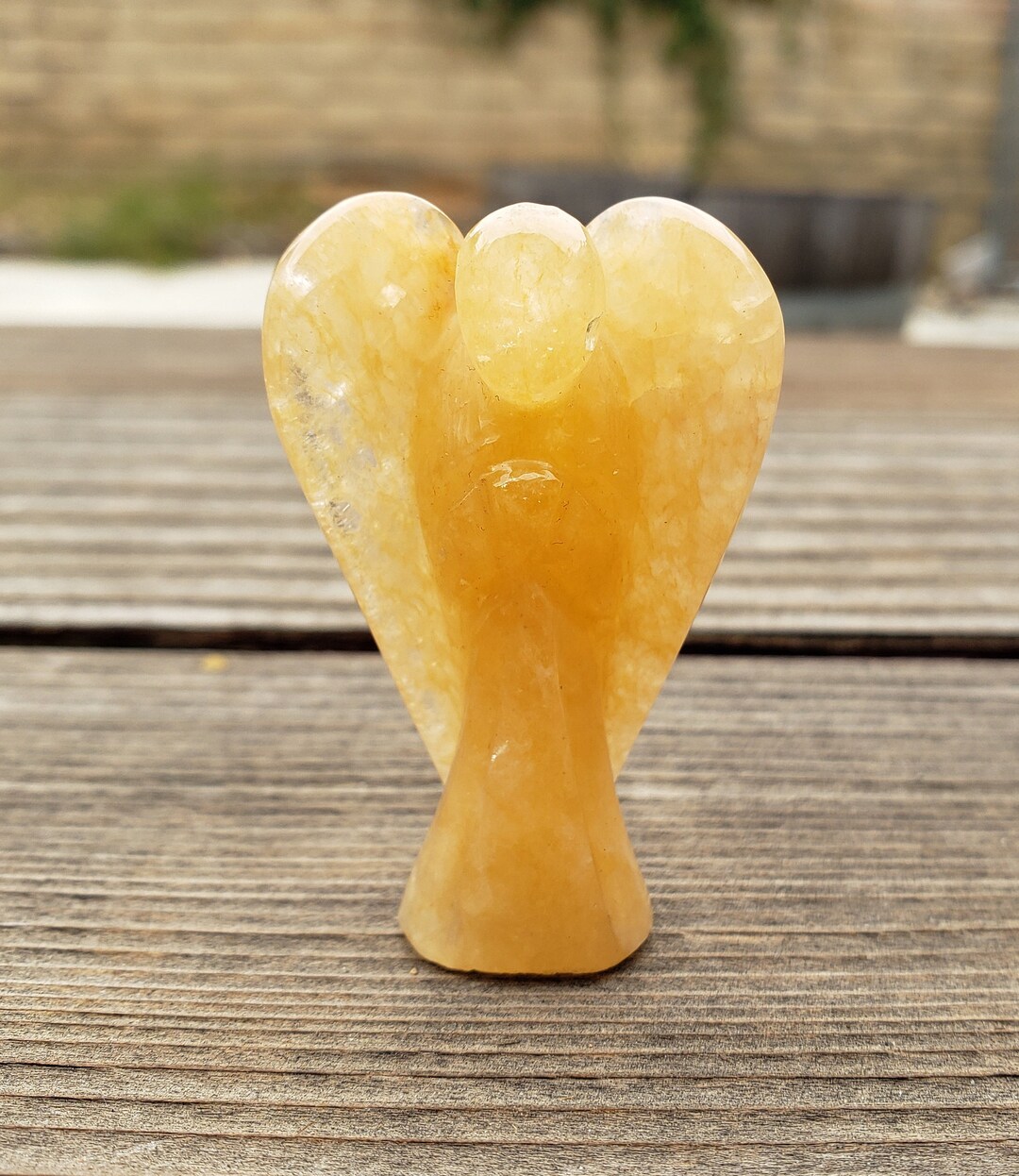 2" GOLDEN QUARTZ ANGEL Natural Handcarved Stone Gemstone - Etsy