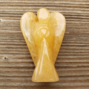 2" GOLDEN QUARTZ ANGEL Natural Handcarved Stone Gemstone - Etsy