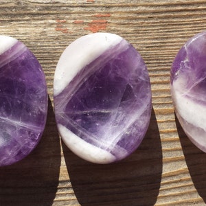 AMETHYST Worry Stone Natural Stone Hand Carved Gemstone Worry - Etsy