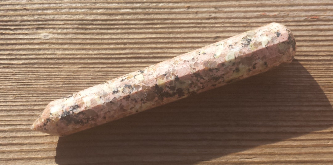 GRANITE Faceted Gemstone Wand Stone Crystal Wand [6] - Etsy