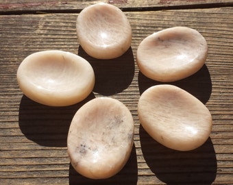 CLEAR QUARTZ Worry Stone Natural Stone Hand Carved Gemstone | Etsy