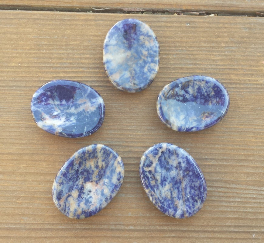 SODALITE Worry Stone Natural Stone Hand Carved Gemstone Worry - Etsy