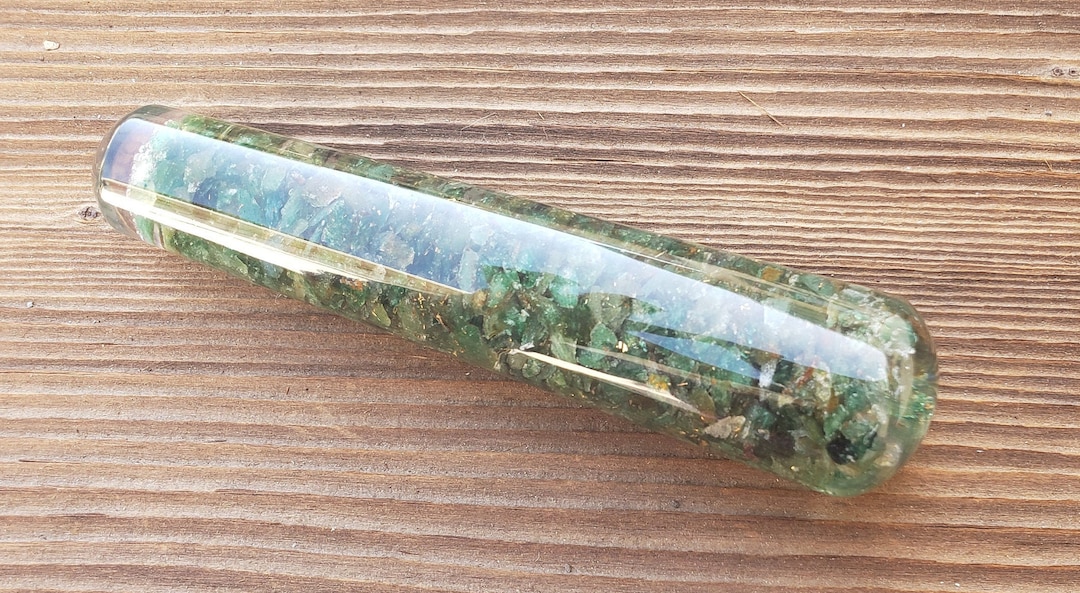 ORGONE JADE Smooth Gemstone Massage Wand Stone Crystal Wand - Etsy