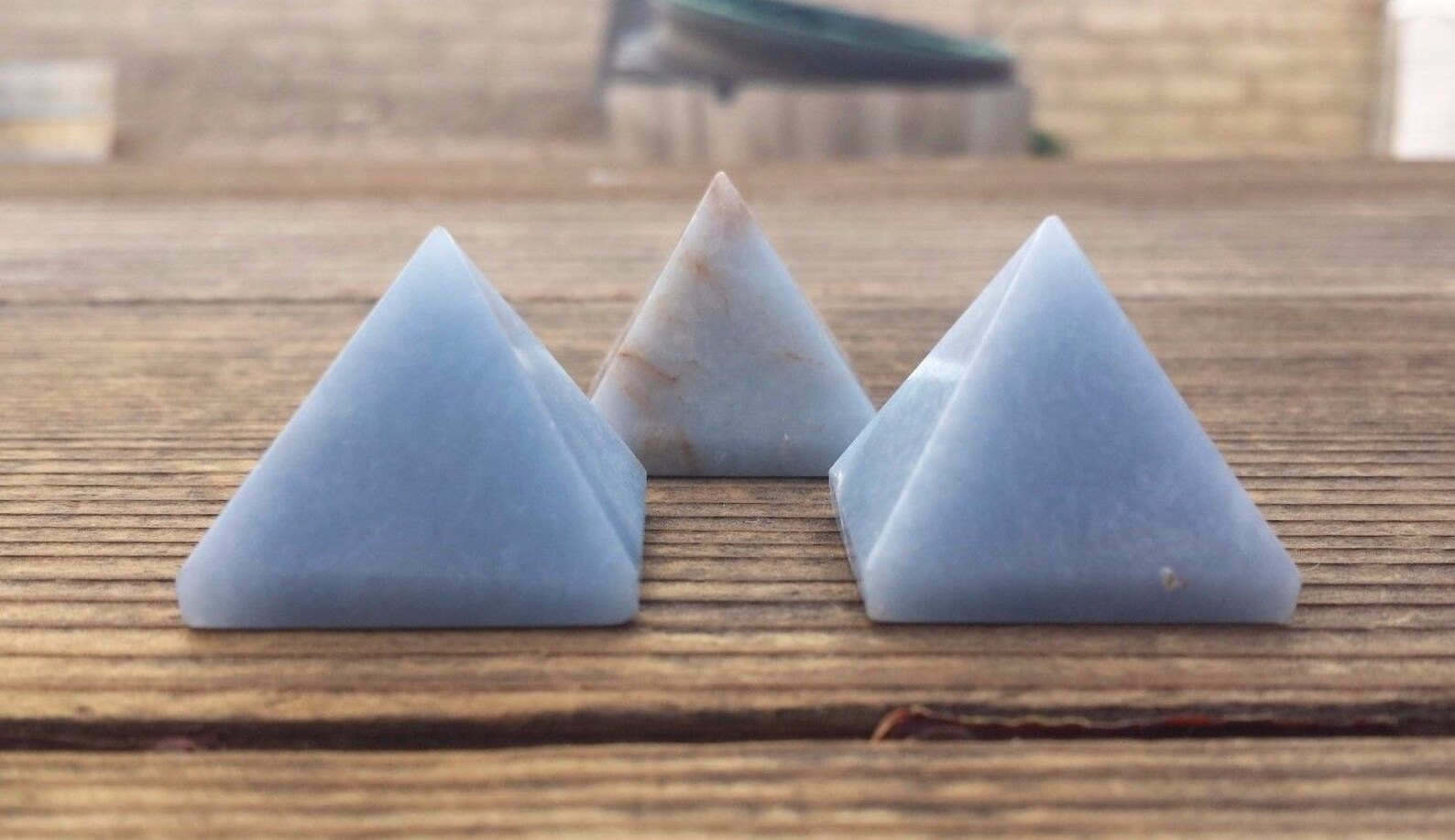 ANGELITE Natural Small Gemstone Crystal Pyramid 20-22 - Etsy
