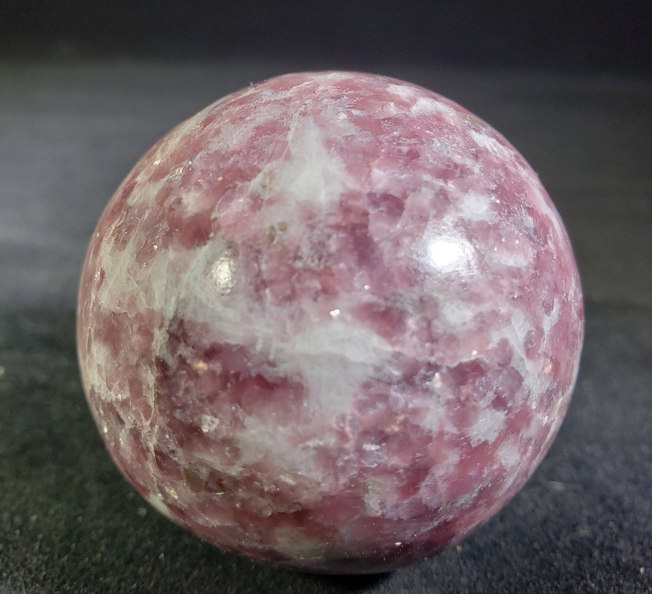 LARGE LEPIDOLITE SPHERE Natural Stone Hand Carved Gemstone | Etsy