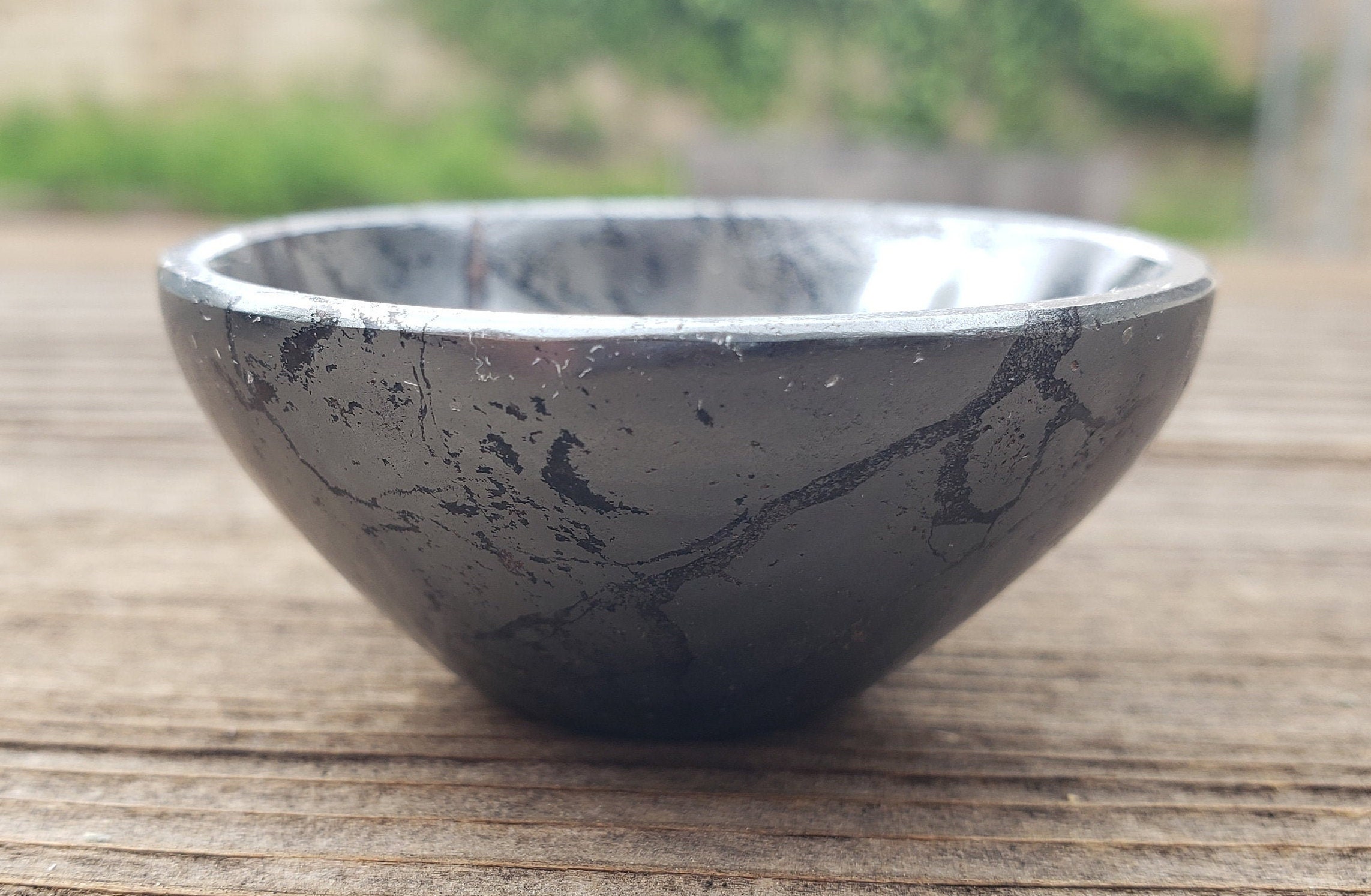 HEMATITE BOWL Natural Stone Hand Carved Gemstone [78]