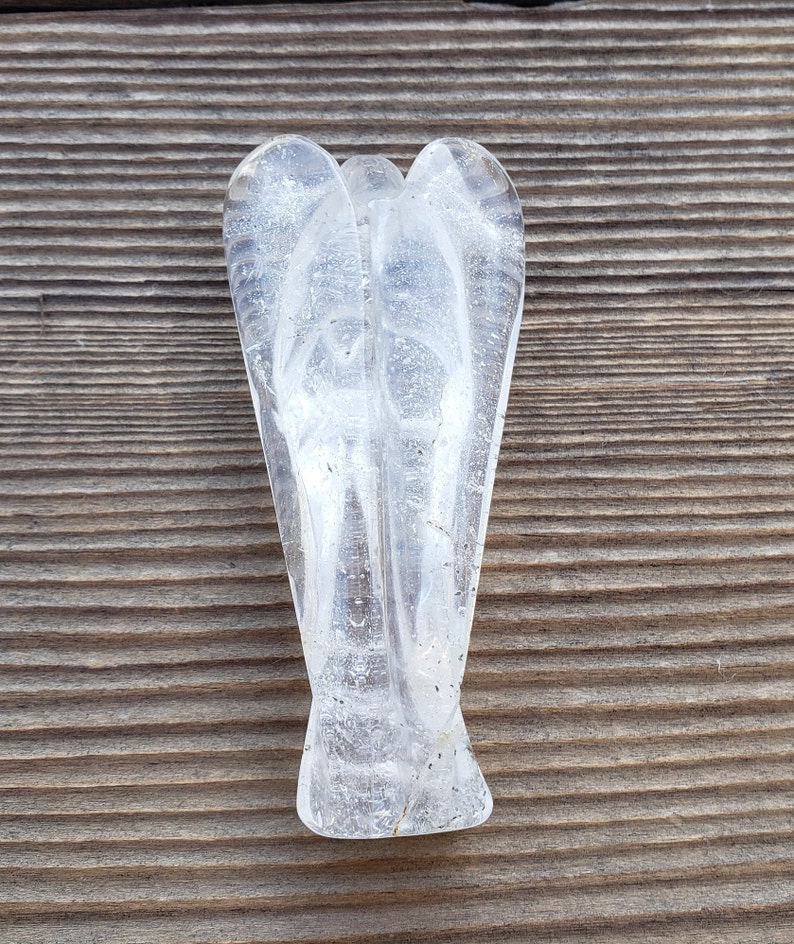 3" CLEAR QUARTZ ANGEL Natural Handcarved Stone Gemstone - Etsy