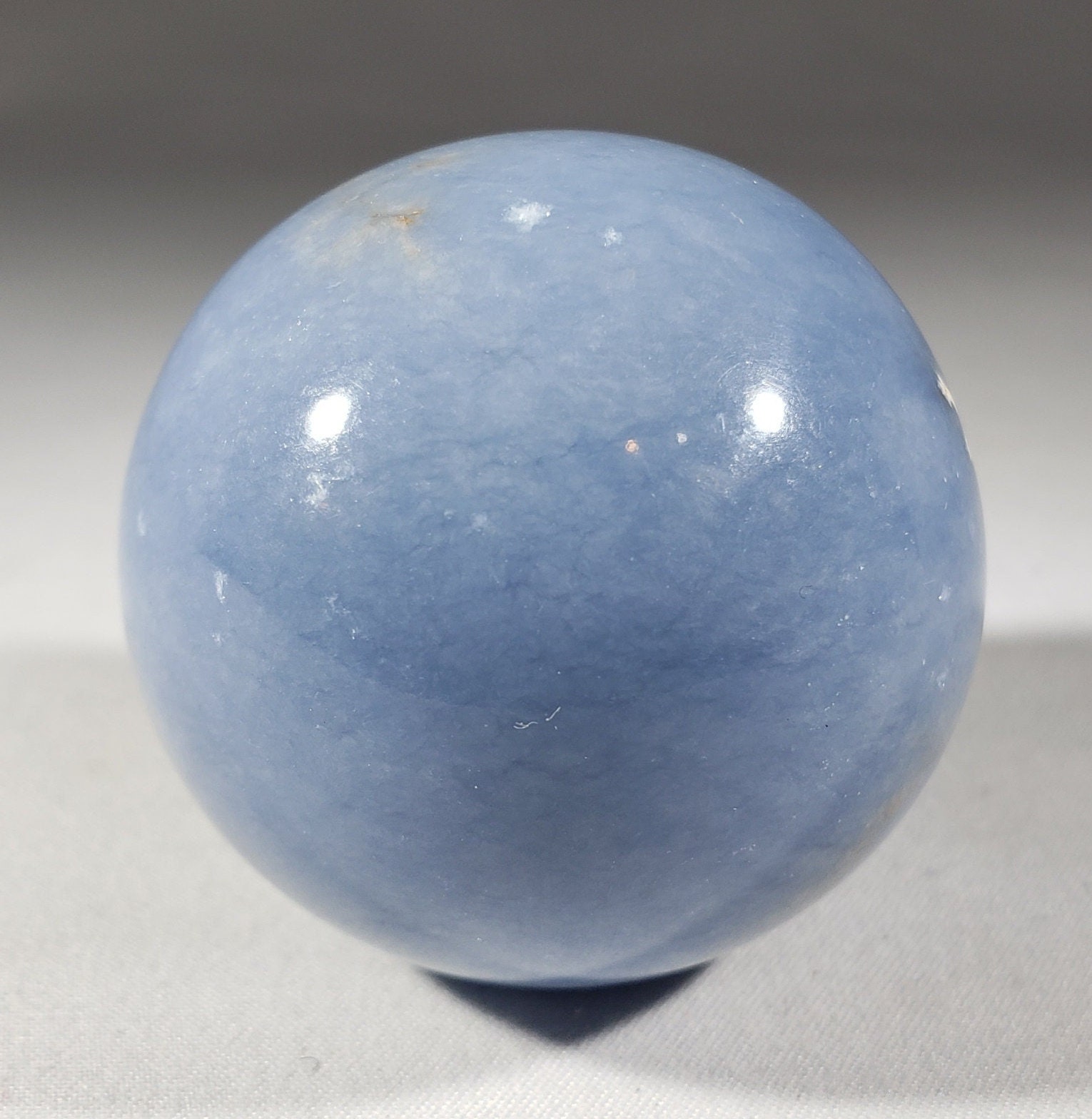 LARGE ANGELITE Sphere Natural Stone Hand Carved Gemstone Sphere 45mm [67]