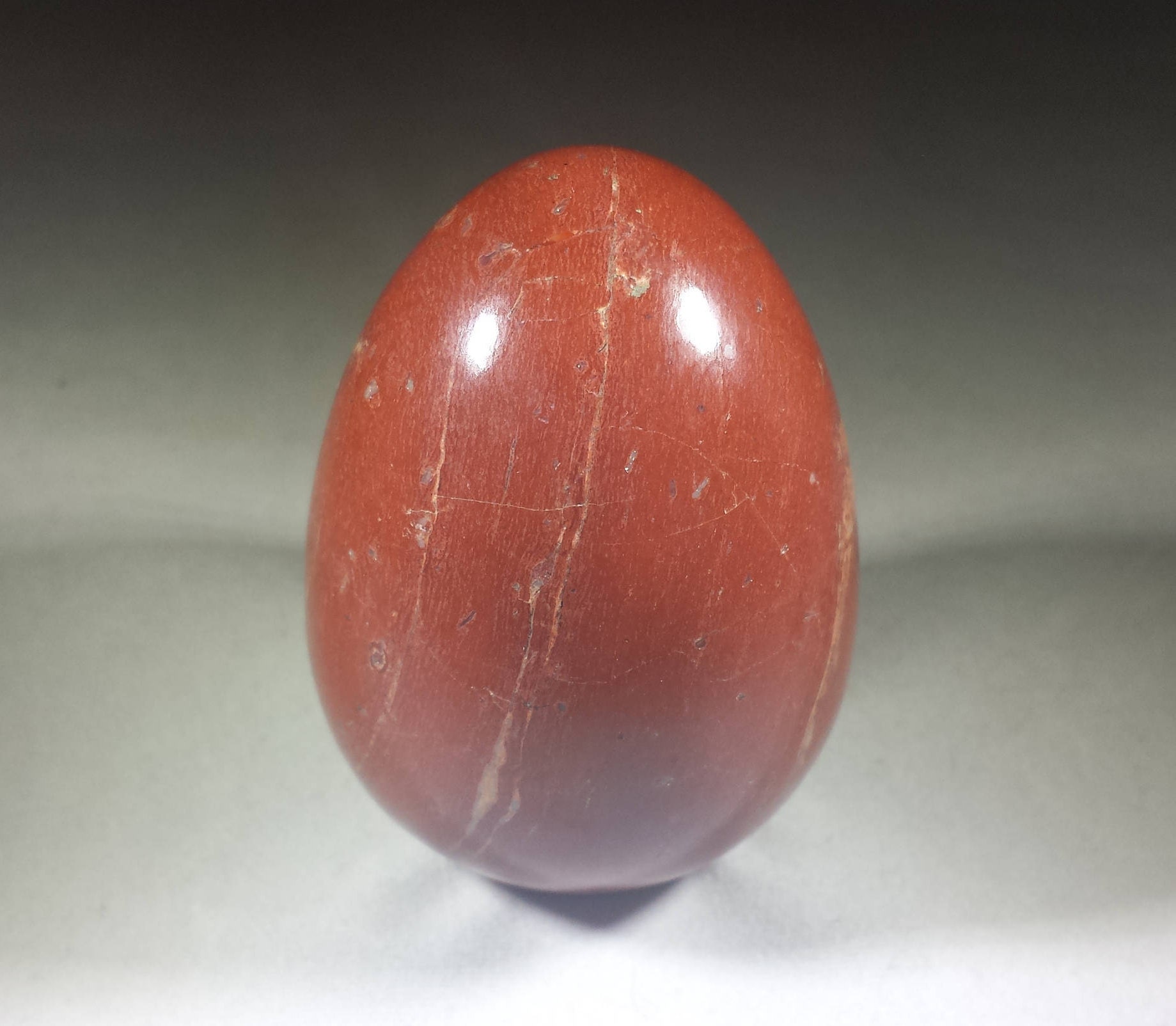 RED JASPER EGG Natural Stone Hand Carved Gemstone Egg