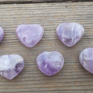 NATURAL AMETHYST Gemstone Puffy Heart 30-35mm - Etsy