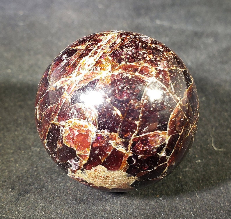 LARGE GARNET Sphere Natural Stone Hand Carved Gemstone Sphere 37mm [36 ...