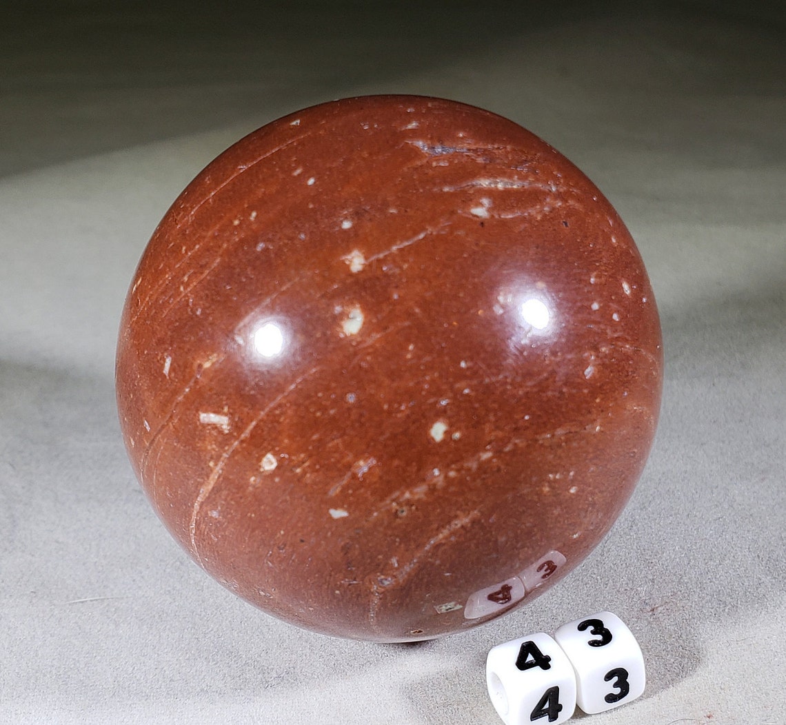 LARGE RED JASPER Sphere Natural Stone Hand Carved Gemstone | Etsy