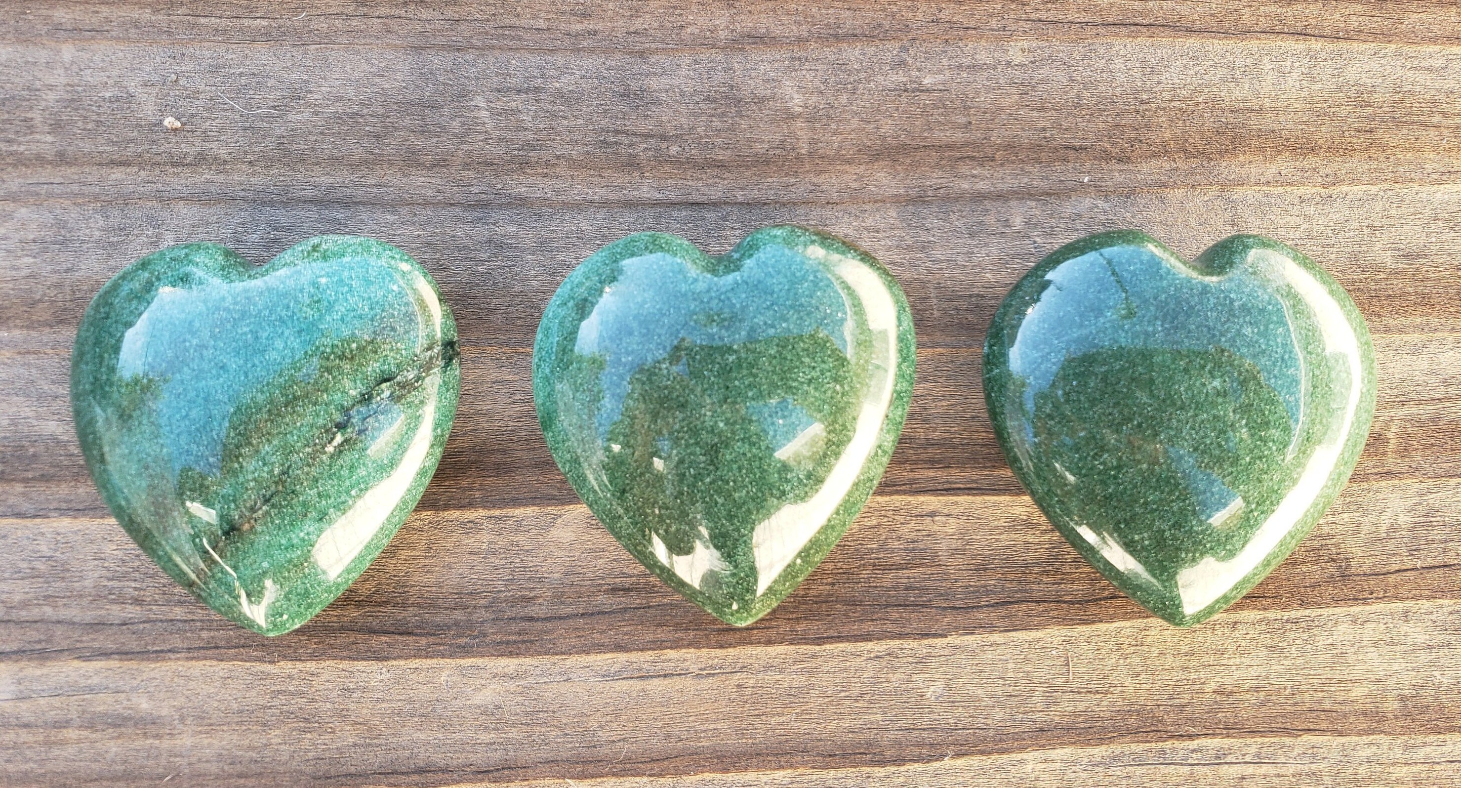 NATURAL JADE Gemstone Puffy Heart 40-45mm