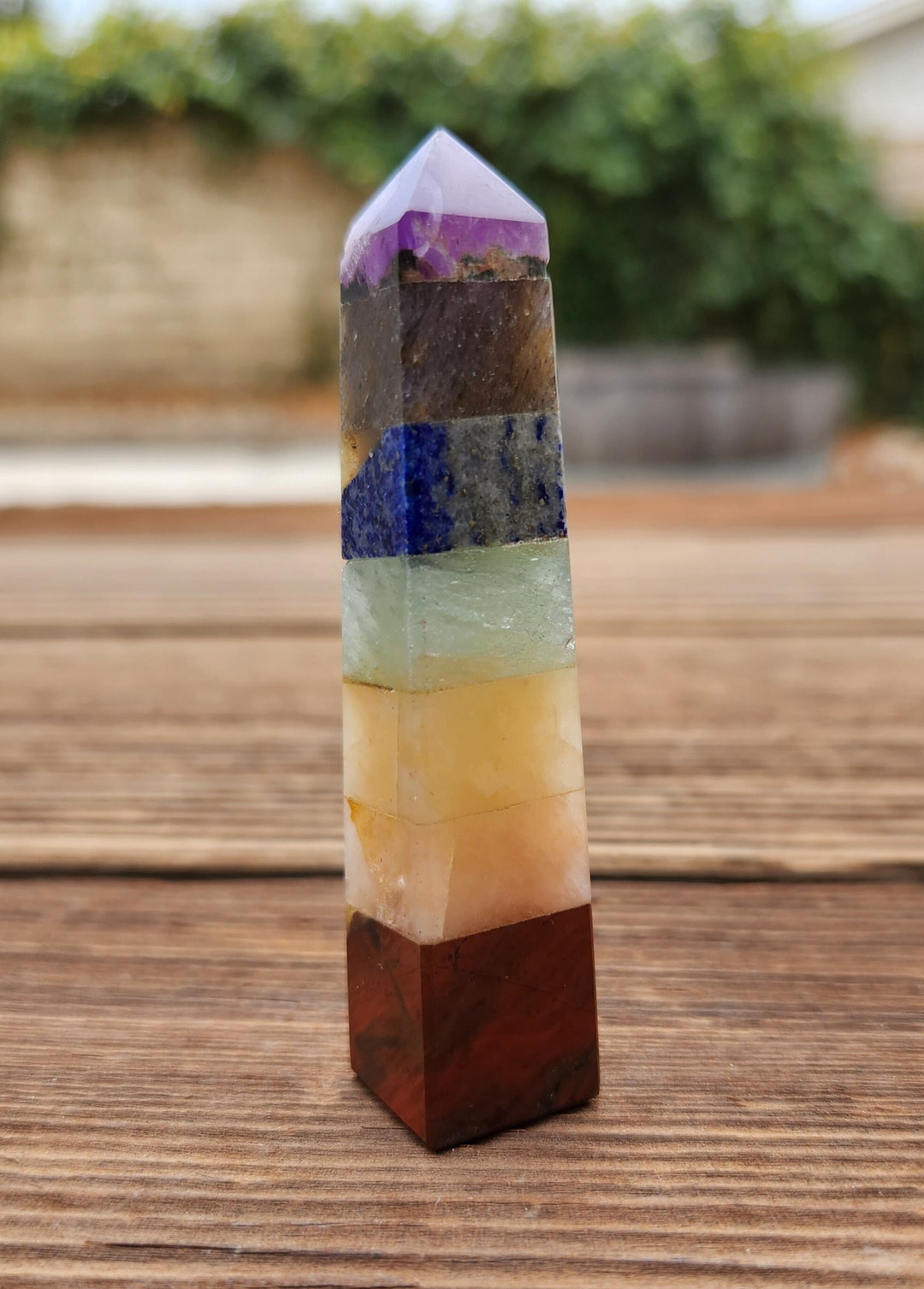 7 CHAKRA BONDED Gemstone TOWER Crystal Tower [11] - Etsy