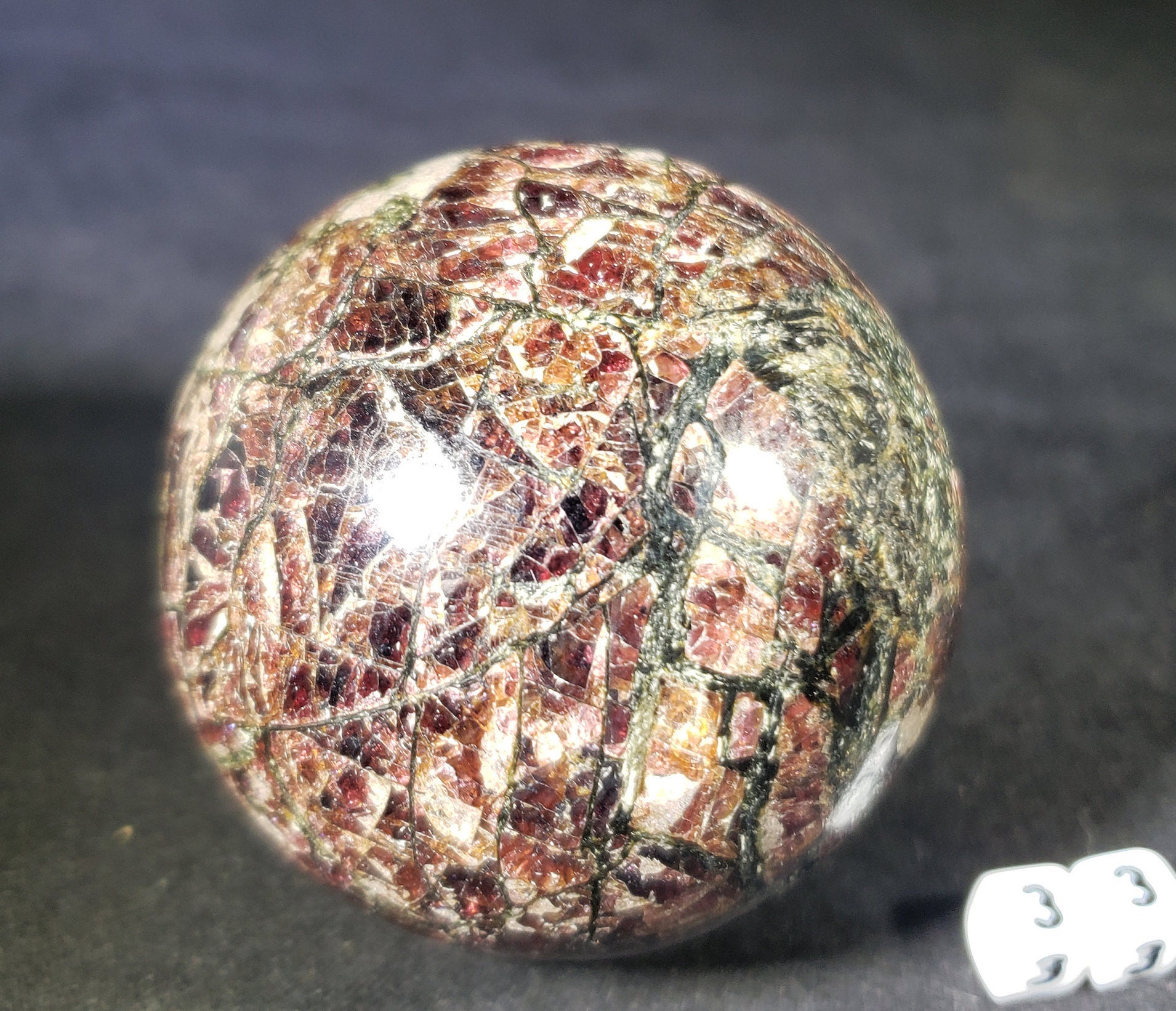 LARGE GARNET Sphere Natural Stone Hand Carved Gemstone Sphere | Etsy