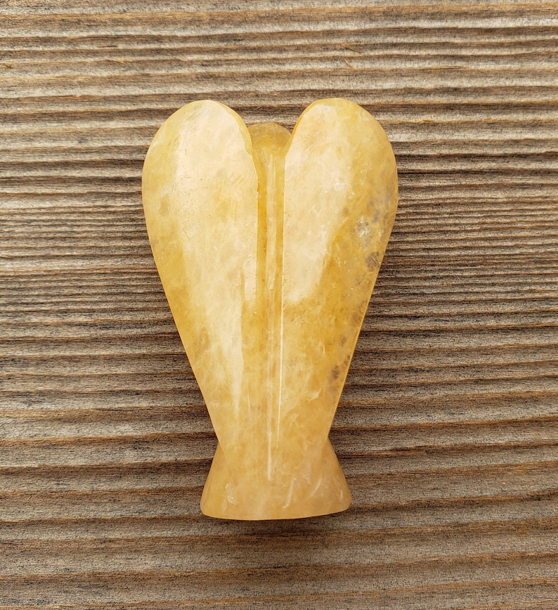 2" GOLDEN QUARTZ ANGEL Natural Handcarved Stone Gemstone - Etsy