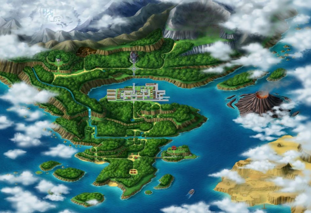 Pokémon Ranger: Shadows of Almia Map - Etsy