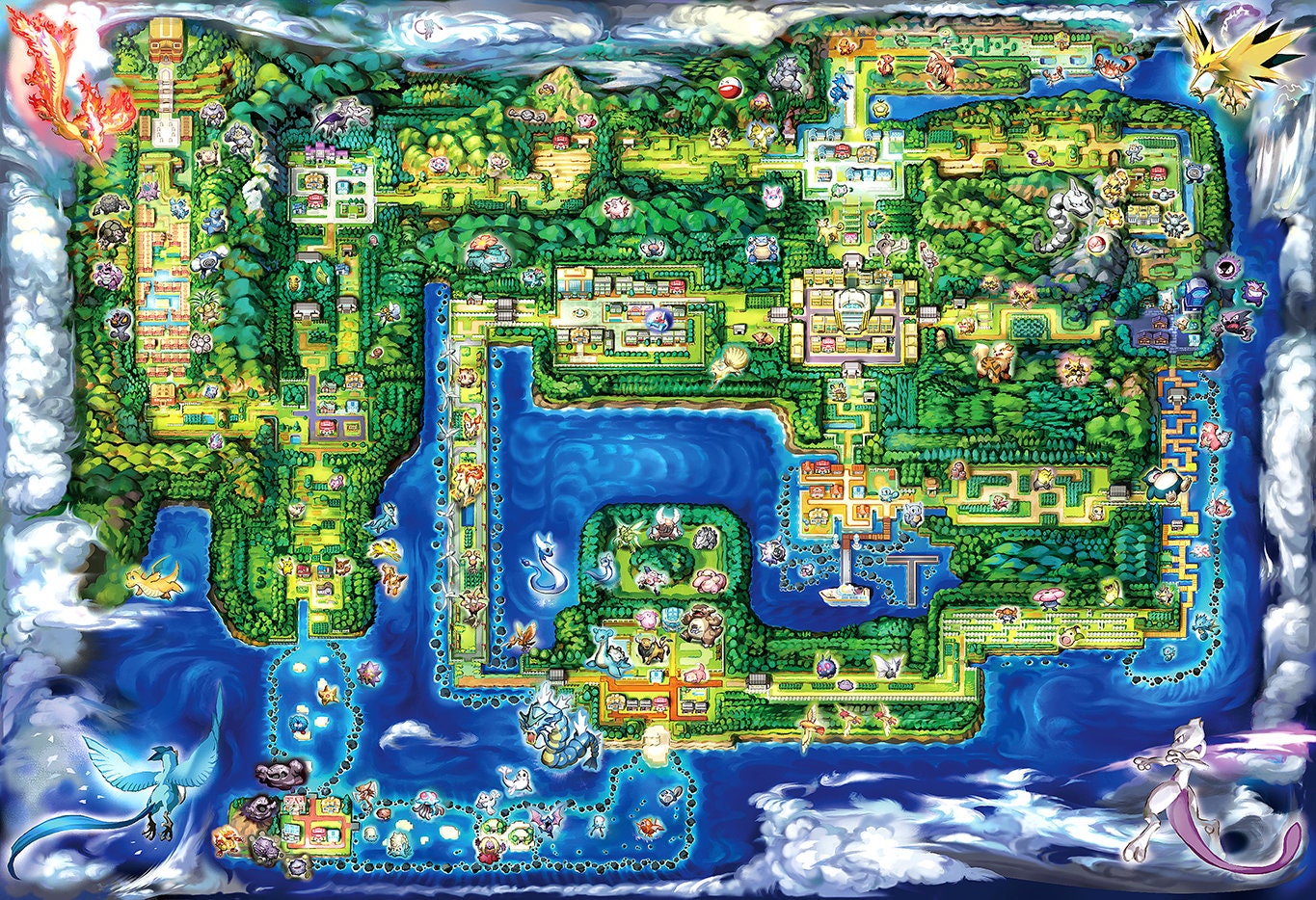 Pokemon Platinum Sinnoh Map