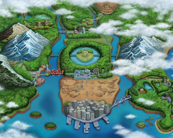 Pokemon Unova Region - Etsy