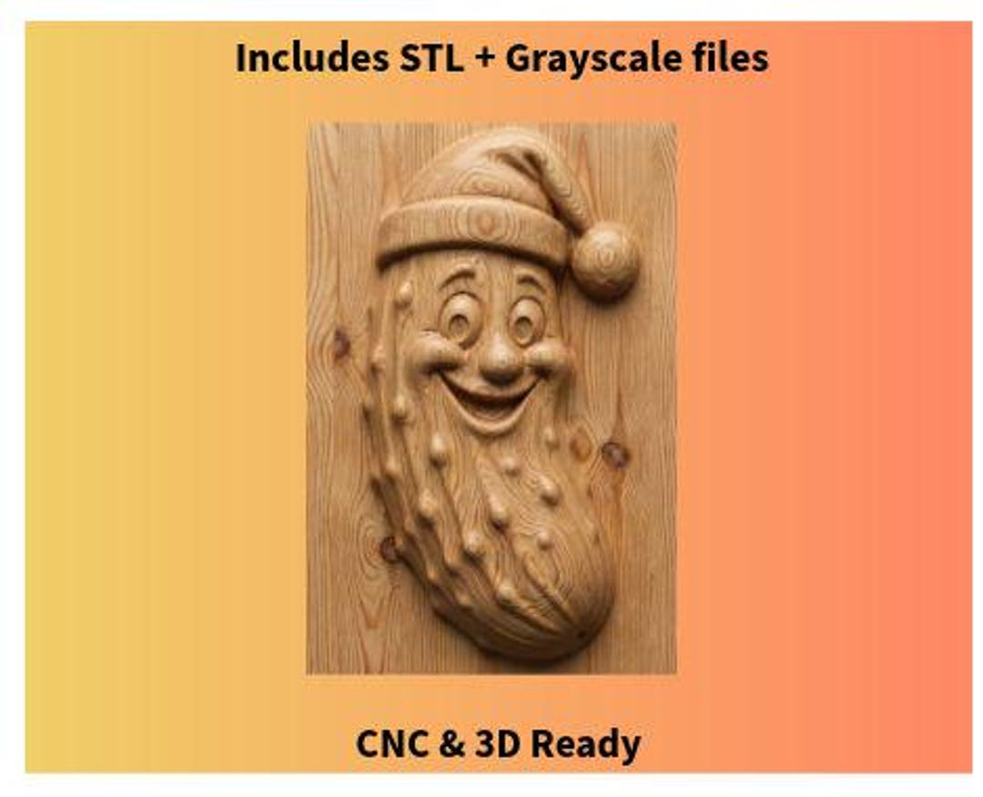Christmas Pickle 3D STL – CNC & 3D Printer Ready | Fun Holiday Ornament ...