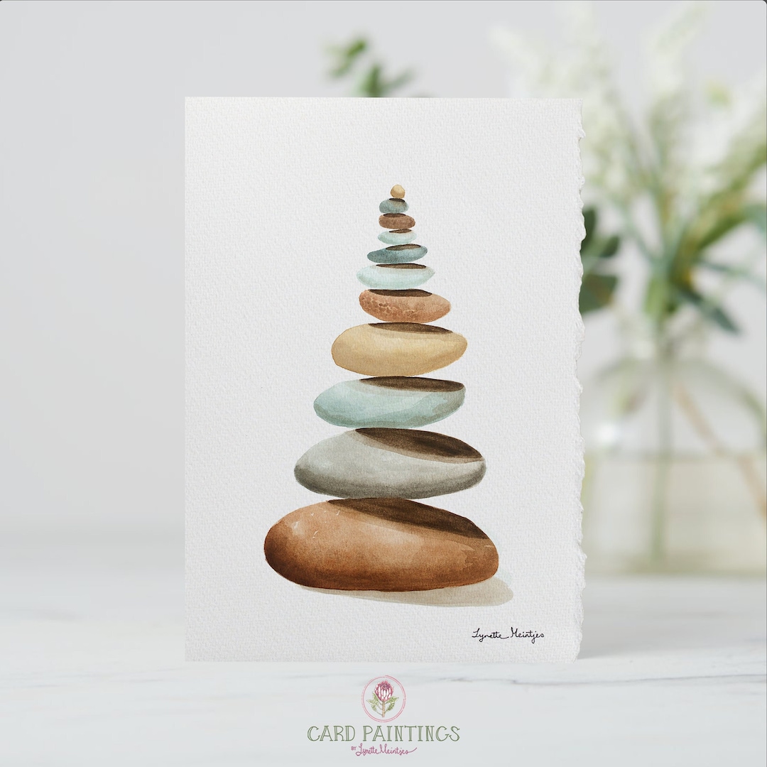 Stacking Rocks, Inspirational Cards, Calming Rocks, Minimalist, Trust ...