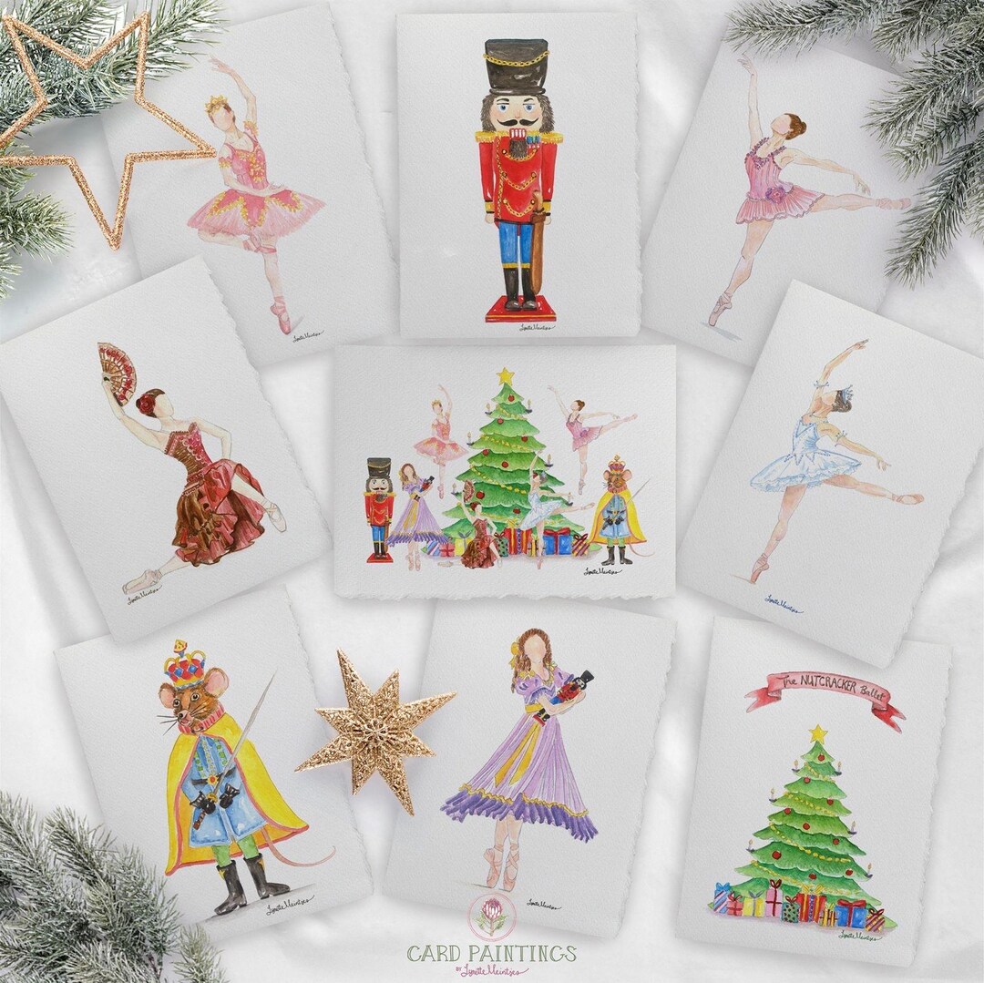 The Nutcracker Card Bundle, Watercolor Note Cards - Etsy