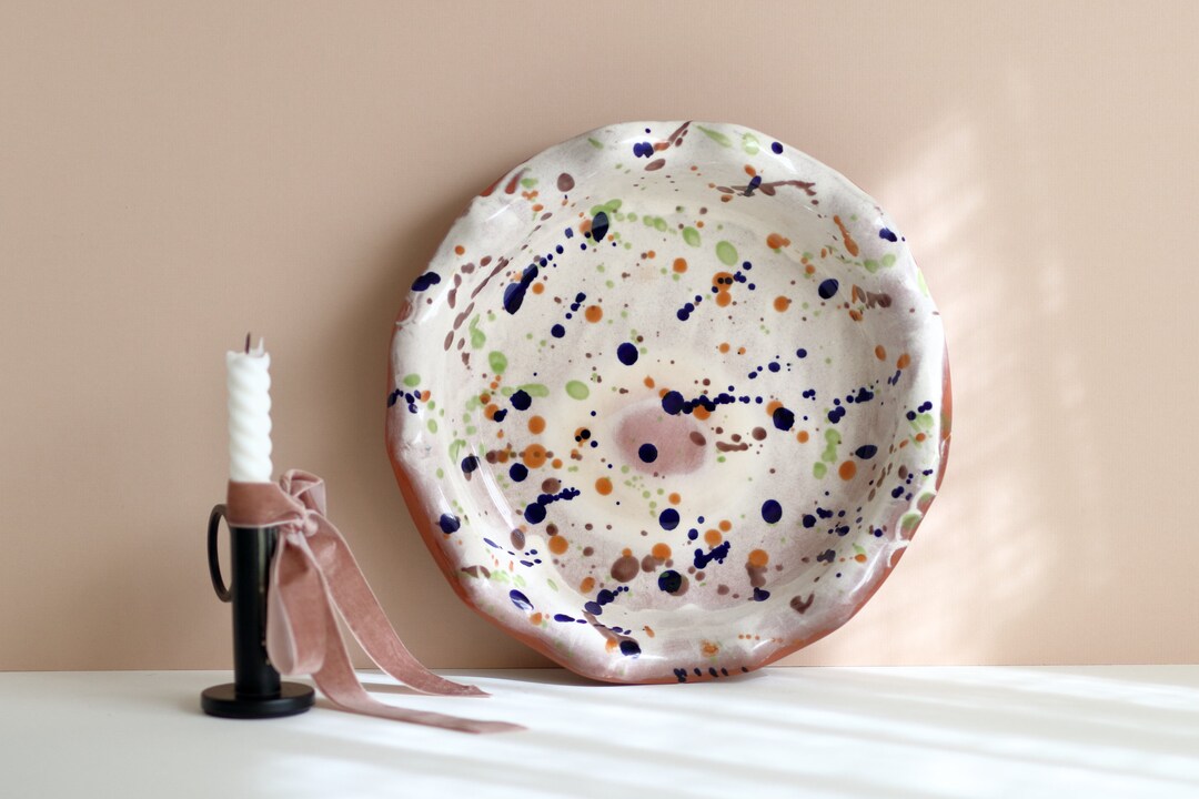 Ceramic Splatter Bowl Made in Portugal - Etsy