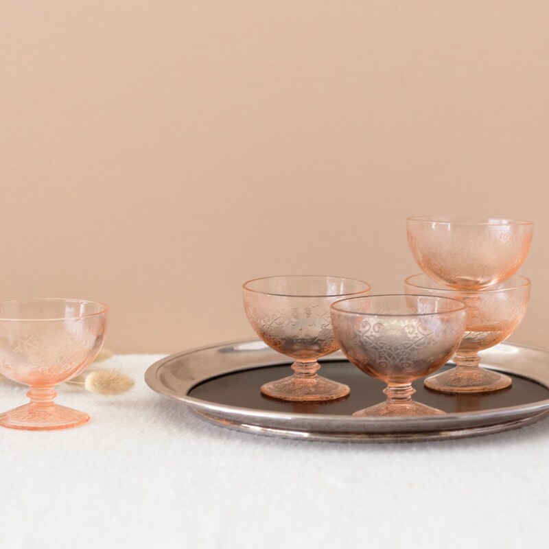 Pink Glass Cups - Etsy