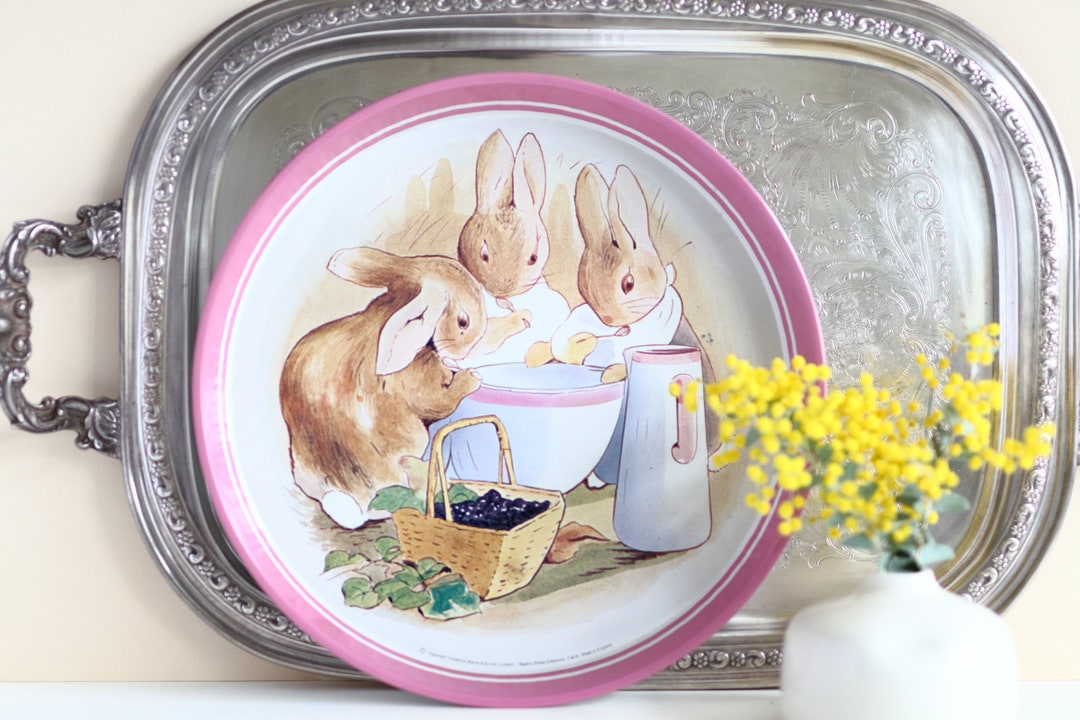 Metal Beatrix Potter Bunny Tray - Etsy
